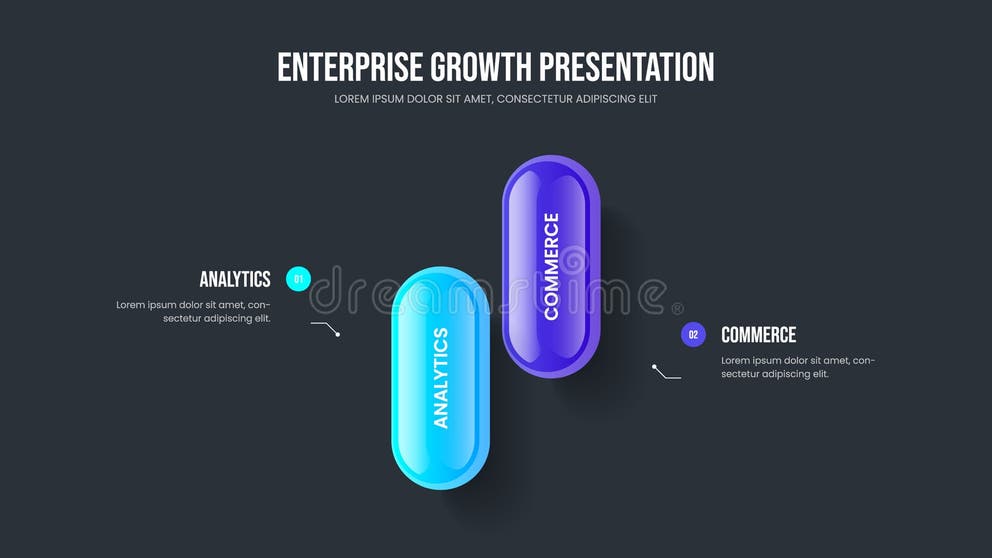 Visual Campaign 2 Element Diagram Presentation Template Stock Vector ...