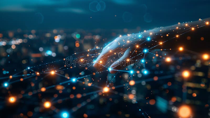 In this Visual, we Can See the Hands Fingers Touching the Network ...