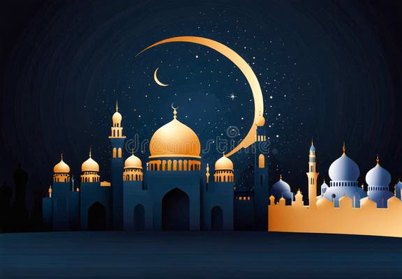 This Visual Captures the Essence of Eid Celebrations Stock Illustration ...