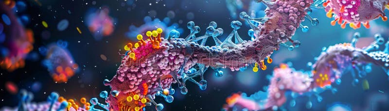 Visual of Cell Membrane with Genetic Material Highlighted, Captured Via ...