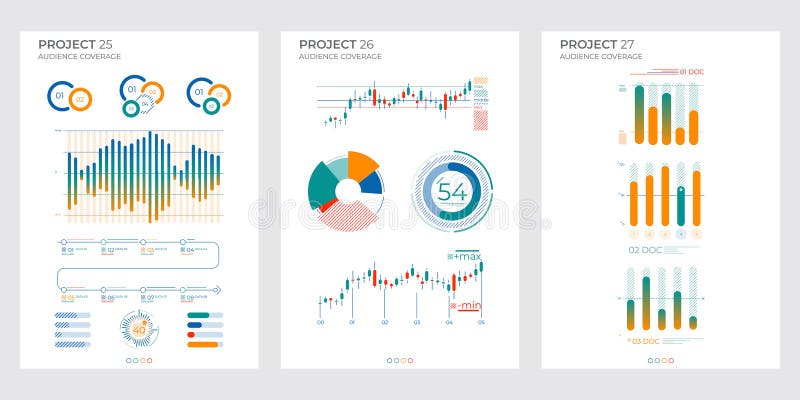 Finance Elements Commercial Charts. Abstract Visual Vector Illustration ...