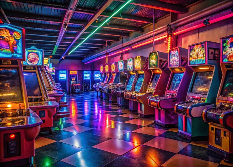 Crowded Arcades Stock Illustrations – 3 Crowded Arcades Stock ...