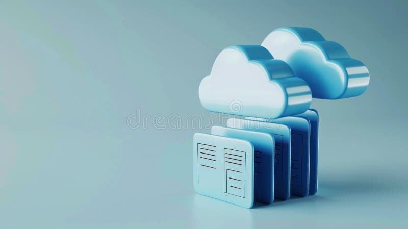 A Visual of a Cloud Storage Icon with Files and Documents Being ...