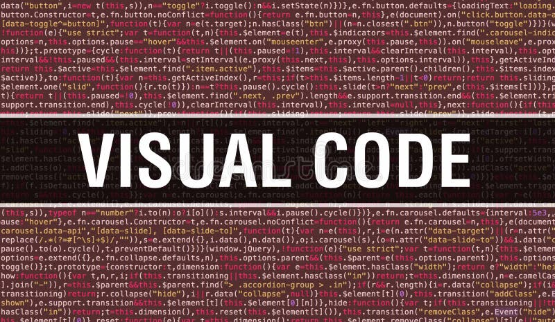 Visual Code Text Written On Programming Code Abstract Technology