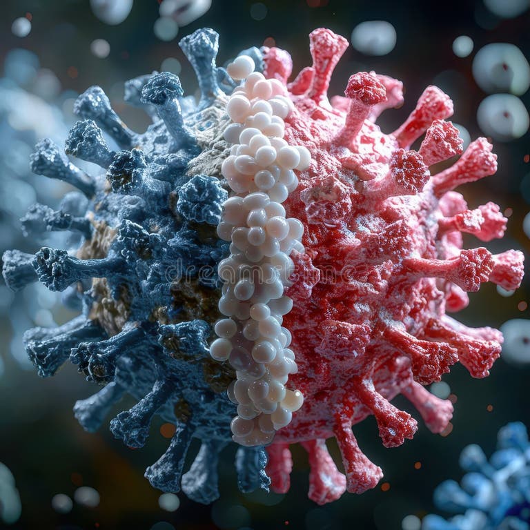 A Visual Comparison between a Healthy Cell and One with Viral DNA ...