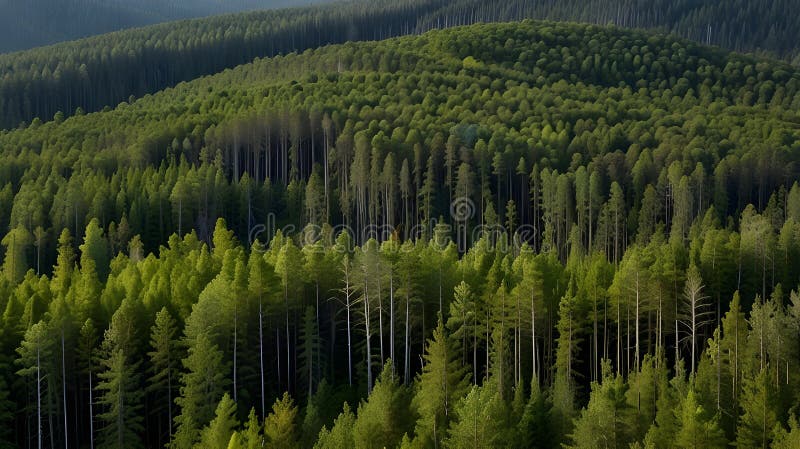 A Visual Comparison in One Image Showing a Healthy Forest before ...