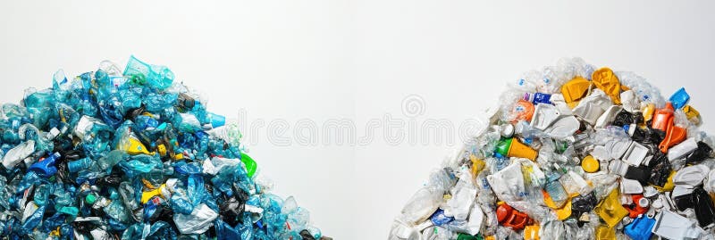 Visual Comparison of Plastic Waste Accumulation and Recycled Plastic ...