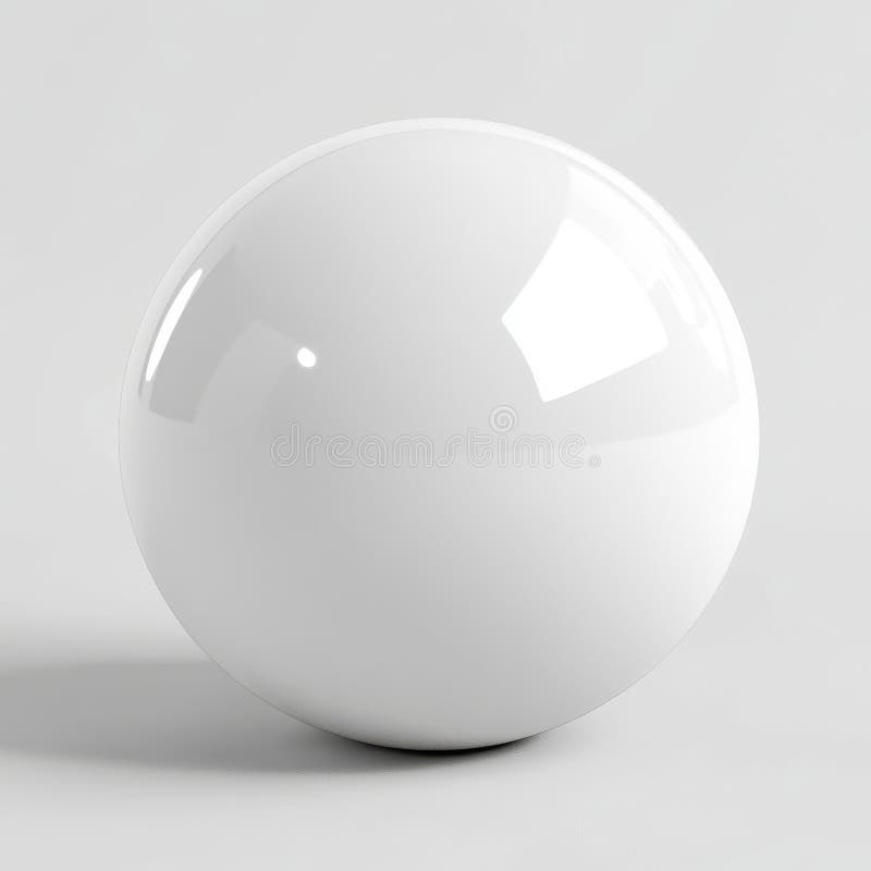 This Visual Composition Object, a Smooth White Sphere, Reflects Light ...