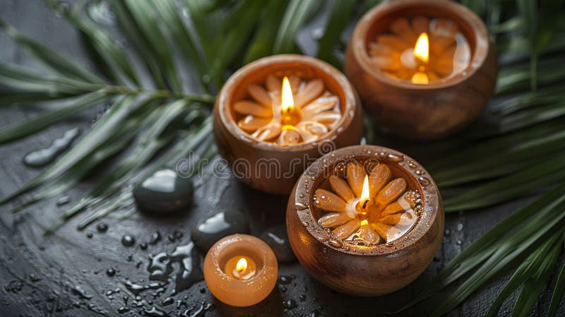 Visual Composition for Spa Advertising in Top View Stock Illustration ...