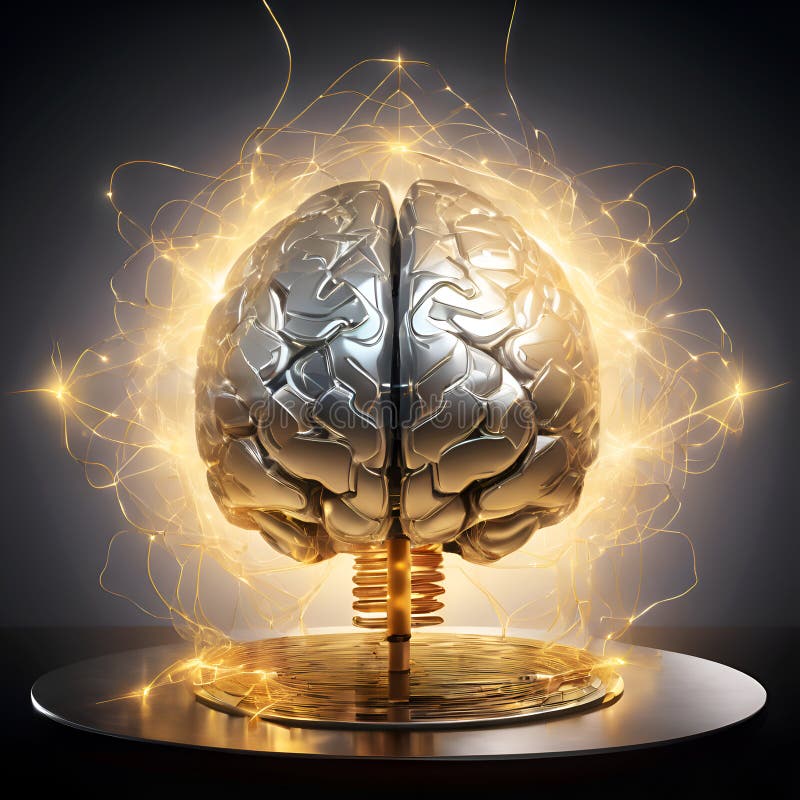 Visual Concept of Artificial Intelligence Background with Brains ...