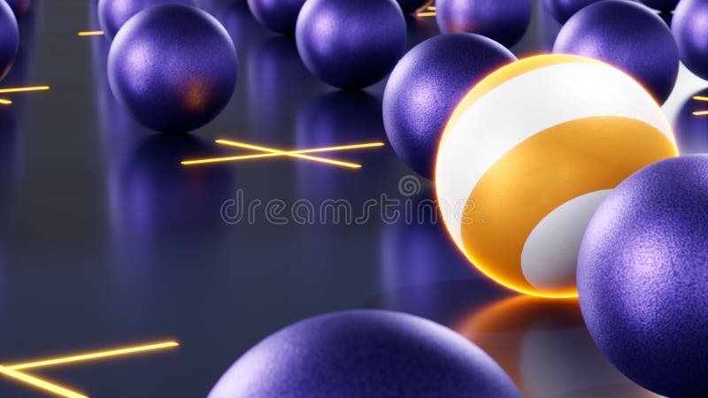 Visual Concept of Progress. 3d Sphere Rolling Forward into the Future ...