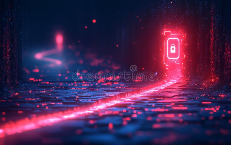 Visual Concept of Secure Communication with Encryption Stock ...