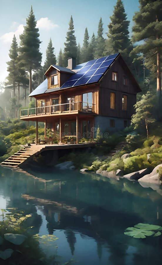 Visual Concept: Solar-Powered Residence for Off-Grid Living with ...