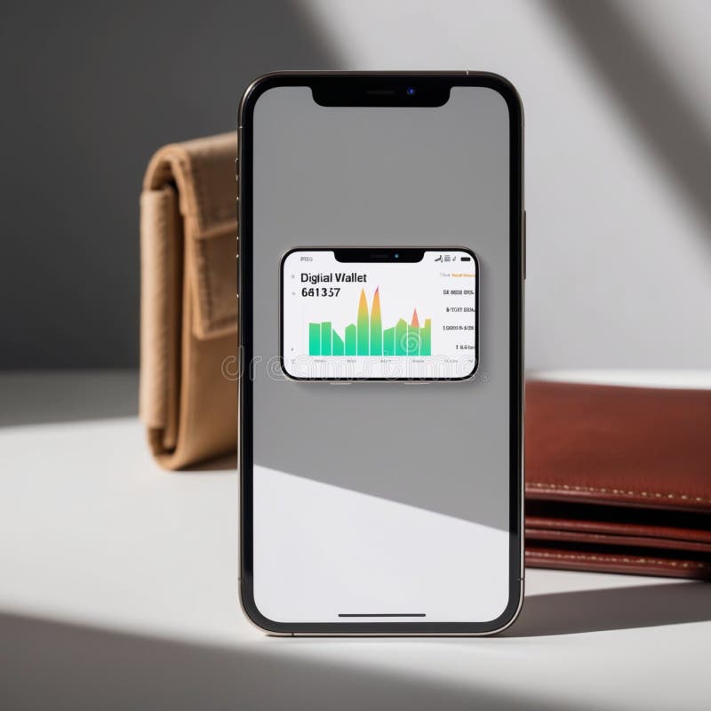 Digital Wallet App Vs. Fading Physical Wallet Stock Illustration ...