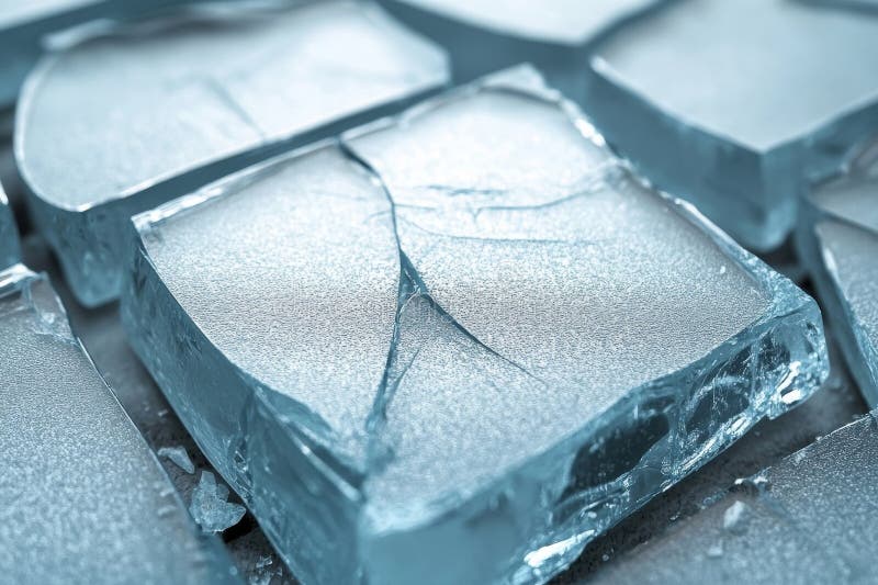 Visual of Cracked Glass with a Broken Texture on a White Canvas, Ideal ...