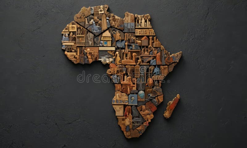 Map Made Up Different Types Buildings Stock Illustration - Illustration ...