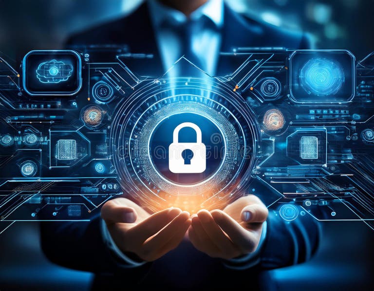 Visual of Cyber Security Services and Solutions Stock Illustration ...