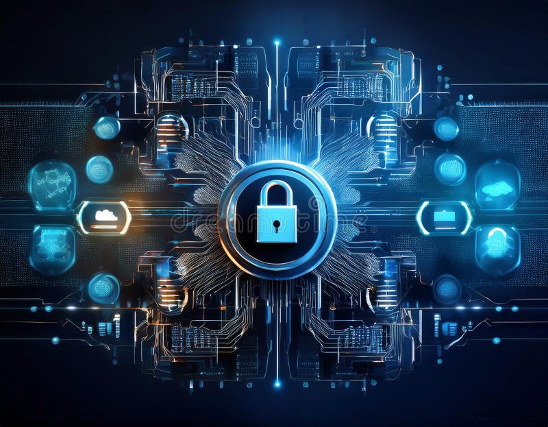 Visual of Cyber Security Services and Solutions Stock Illustration ...