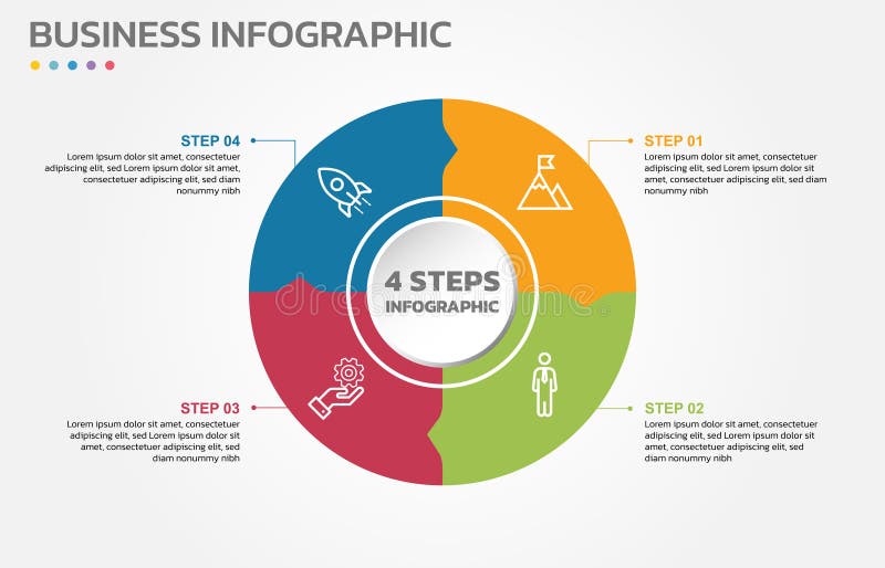 Visual Data Presentation. Cycle Diagram with 4 Options Stock ...