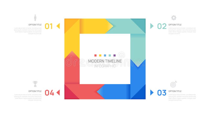 Visual Data Presentation. Cycle Diagram with 4 Step Options Stock ...