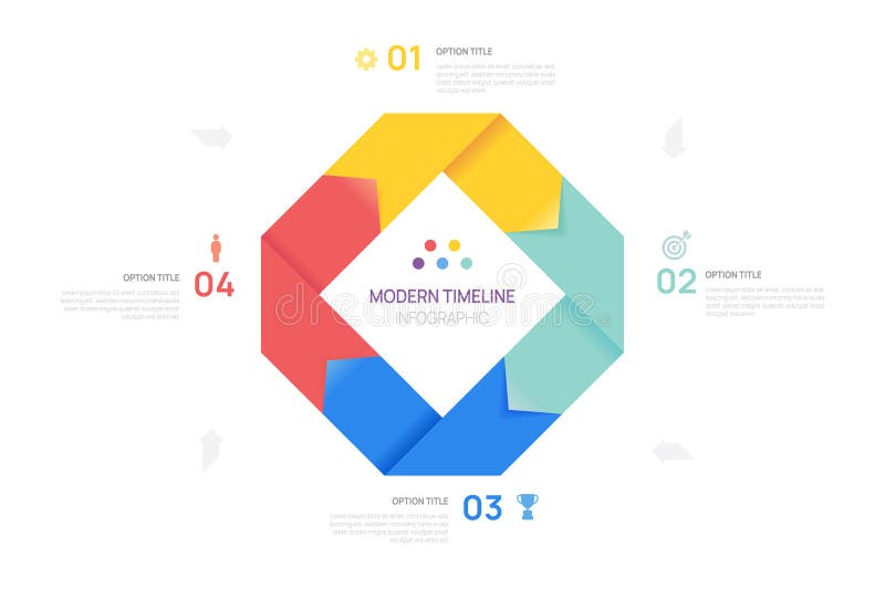 Visual Data Presentation. Cycle Diagram Step Options Stock Vector ...