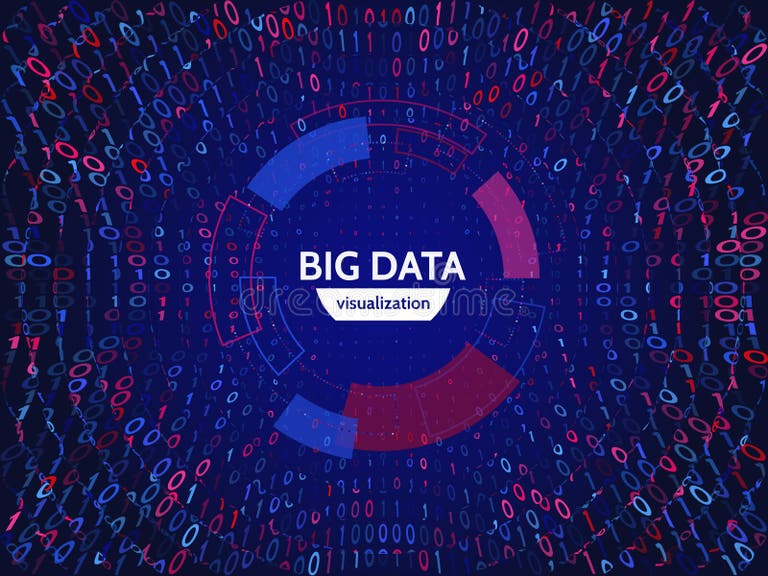 Visual Data Stream Information Abstract Data Connection Structure Futuristic Information