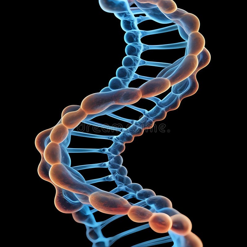 Visual Depiction of Human DNA Helix in Bodily Liquid - Generated by Ai ...