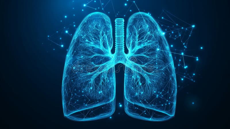 Visual Depiction of Lungs with Intricate Network Showcased Against a ...