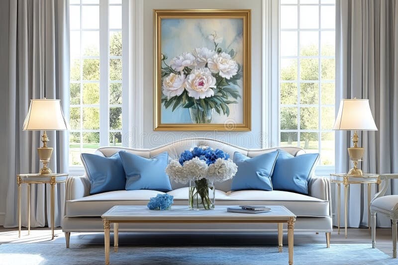 A Visual Depiction Showcasing a Contemporary Glamorous Interior Design ...