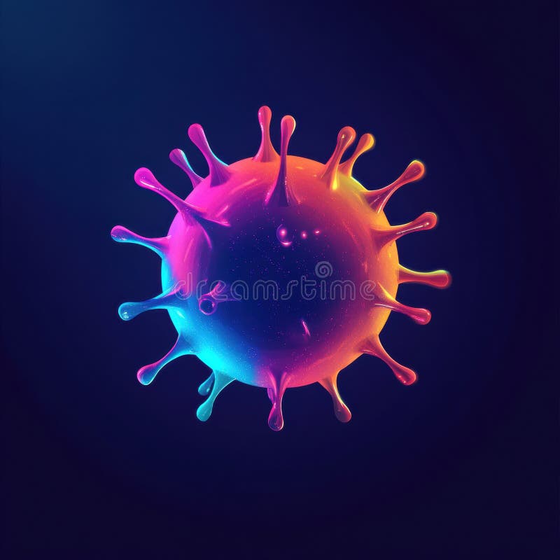 Graphical Representation of a Colorful Virus Model with Vibrant Spikes ...