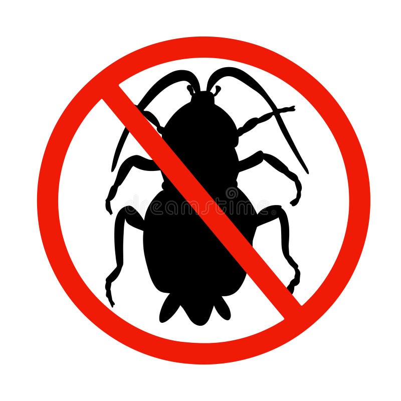 This Visual Depicts a Cockroach Symbol with a Prohibition Sign ...