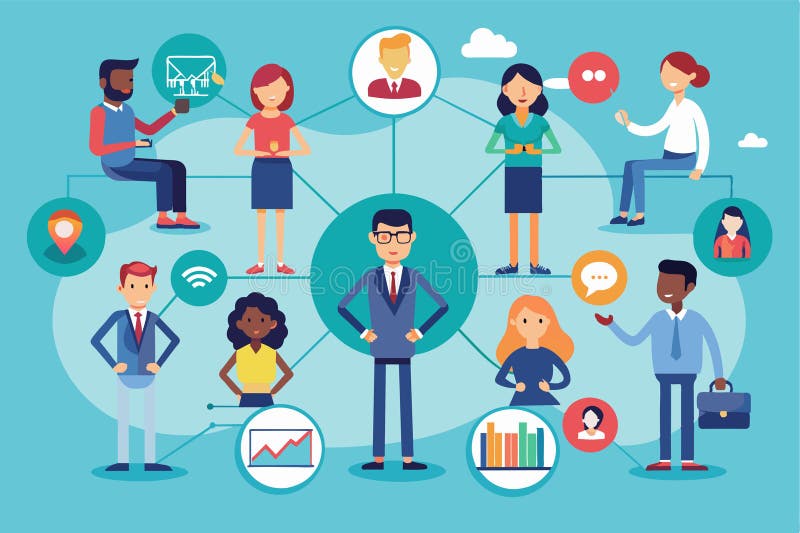 This Visual Depicts Diverse Team Members Engaging in Collaboration and ...