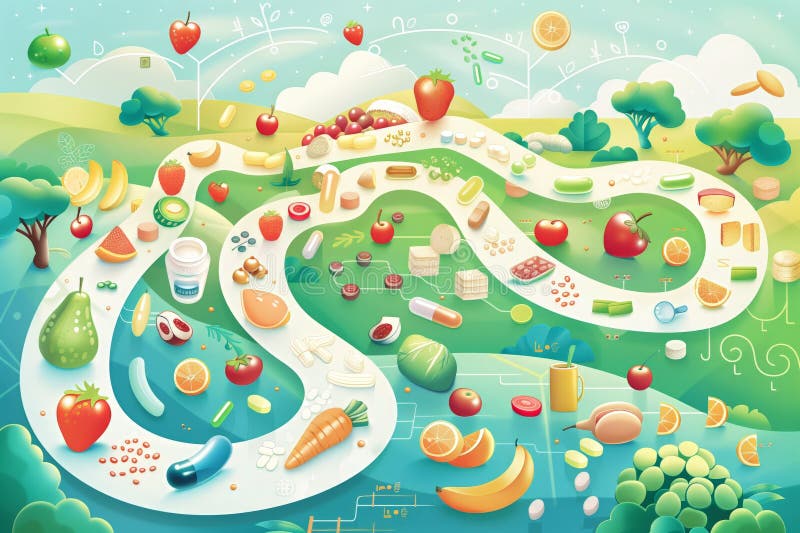 A Visual Diagram Showing the Path of Vitamins from Ingestion To ...