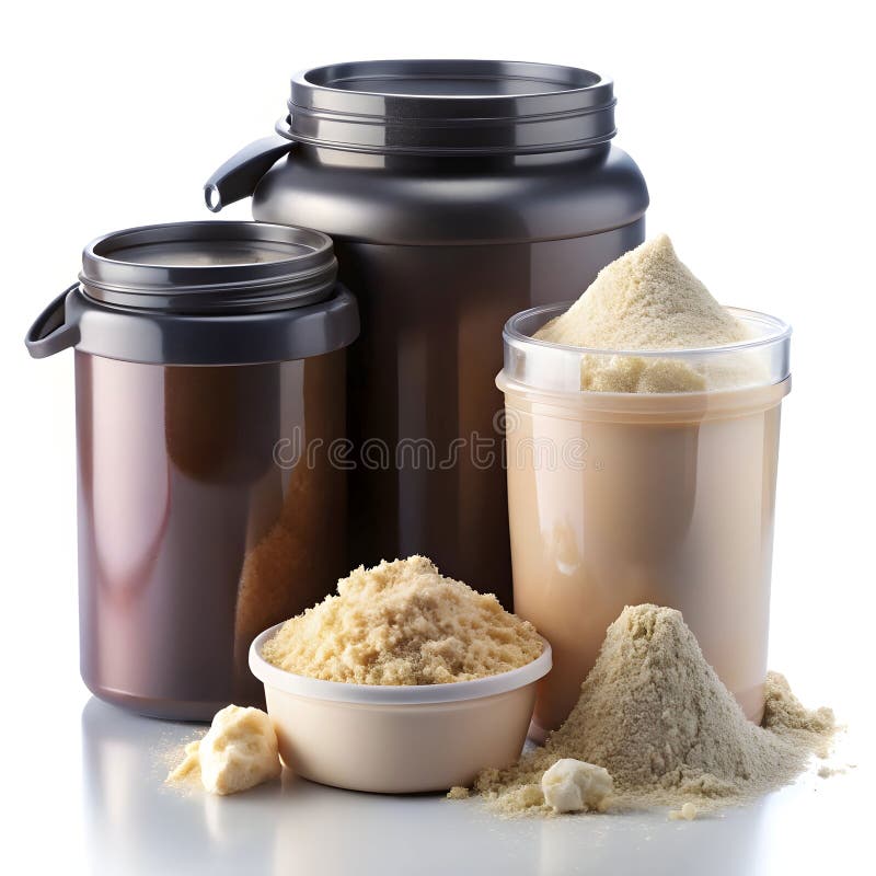 Protein Supplement Powder in Large and Small Contanor Stock ...