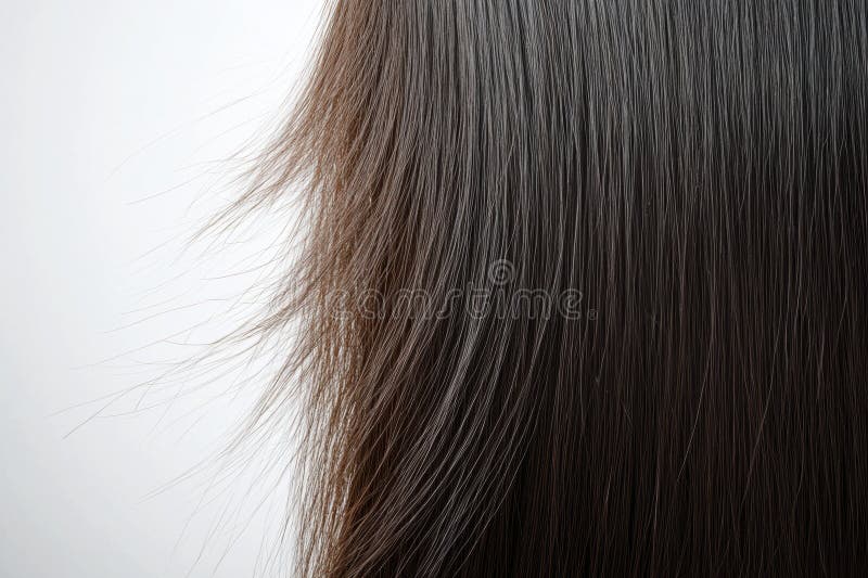 Comparison of Damaged Dull Hair Strands and Shiny Healthy Hair Strands ...