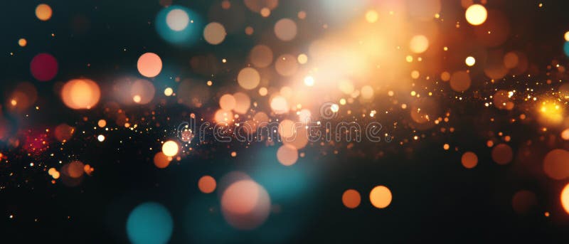 Visual Display of Retro Lens Flare with Vibrant Colors on a Dark ...