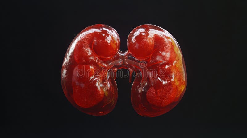 3D Rendering of Human Kidney Anatomy with Detailed Texture Showcasing ...