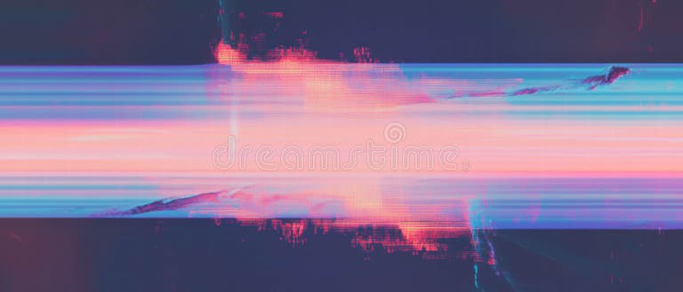 Visual Distortion through Glitch Effect Showcasing Data Bending and Digital Alterations Stock ...