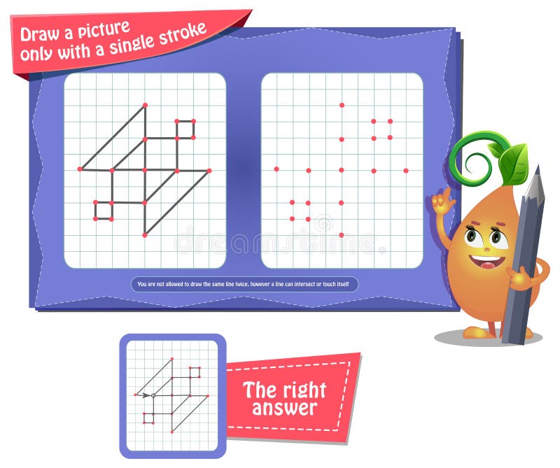 Game for Brain Iq Single Stroke Stock Illustration - Illustration of ...