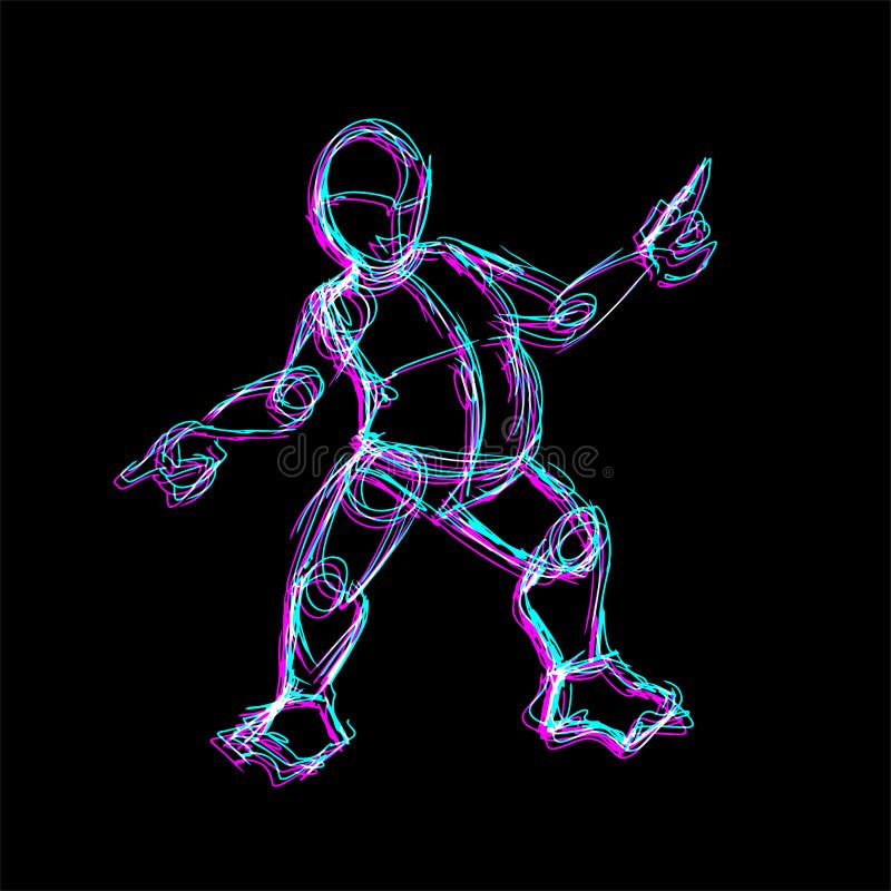 Visual Effect of Body Dancing Stock Vector - Illustration of visual ...