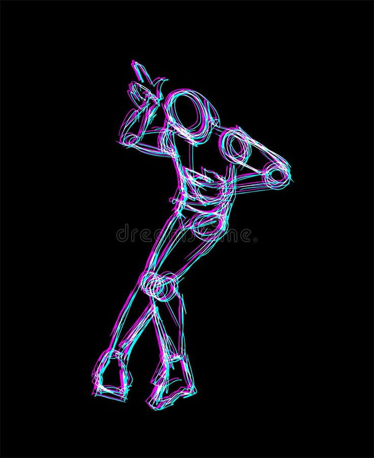 Visual Effect of Body Dancing Stock Vector - Illustration of colorful ...