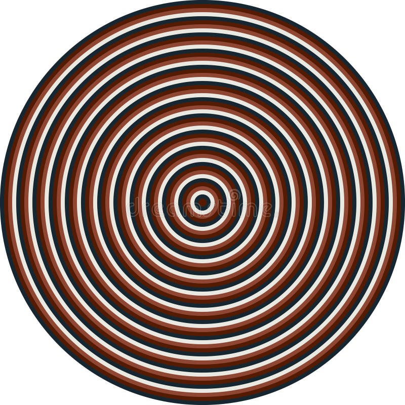 Visual Effect Created by Navy Blue, Brown and White Circles Stock ...