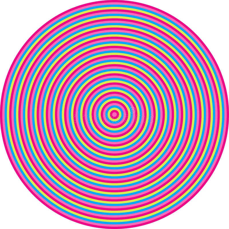 Visual Effect Created by Neon Pink, Blue and Green Circles Stock Vector ...