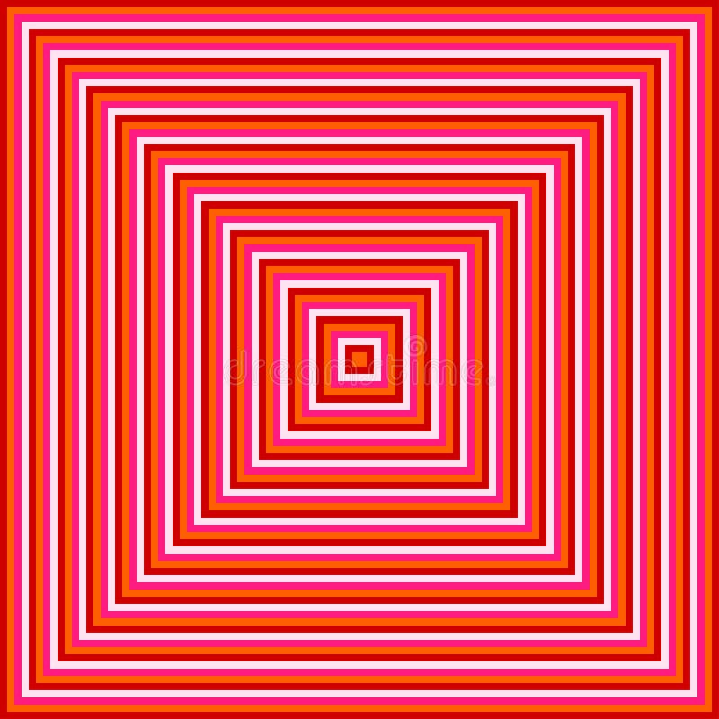 Visual Effect Created by Red, Orange, Bright and Pale Pink Squares ...