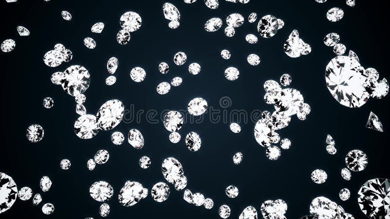 Visual Effect. Crystals Glittering in Rays of Light Fall on a Purple ...