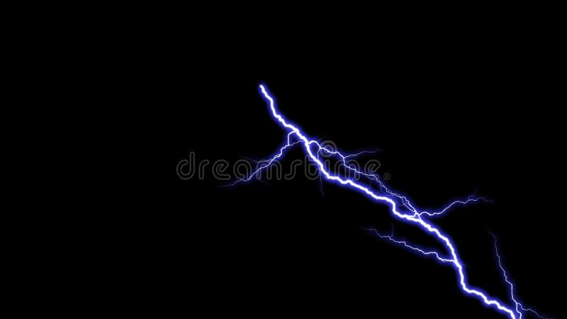 Visual Effect of Isolated Electric Lightning on Black Background ...