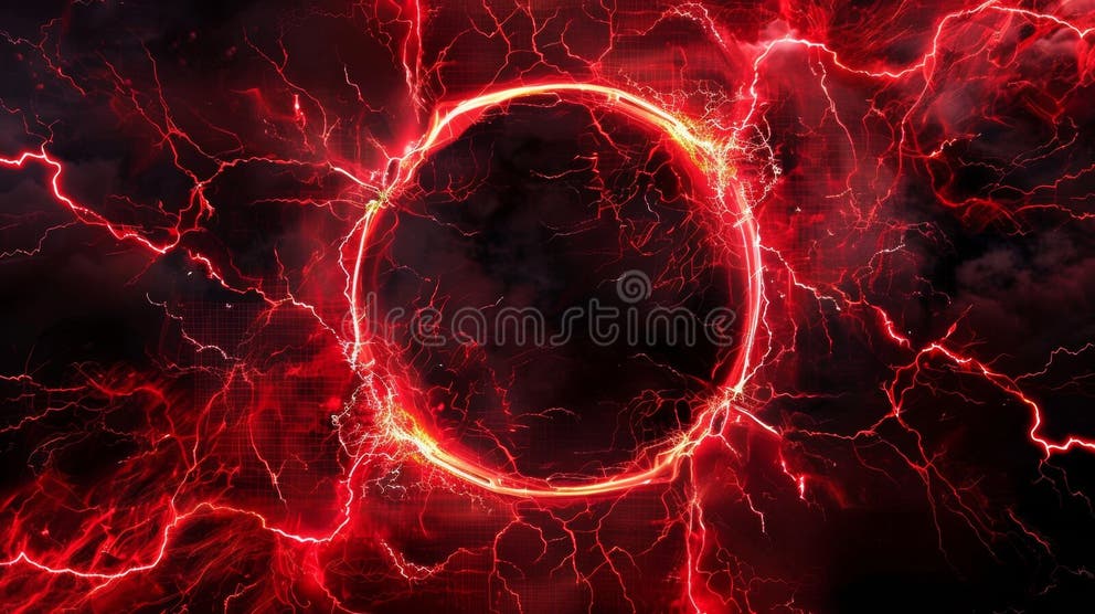 The Visual Effect Layer Overlay Consists of a Red Abstract Circle ...