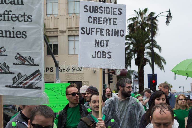 Visual Effects Artists Protest during Academy Awards Editorial Stock ...