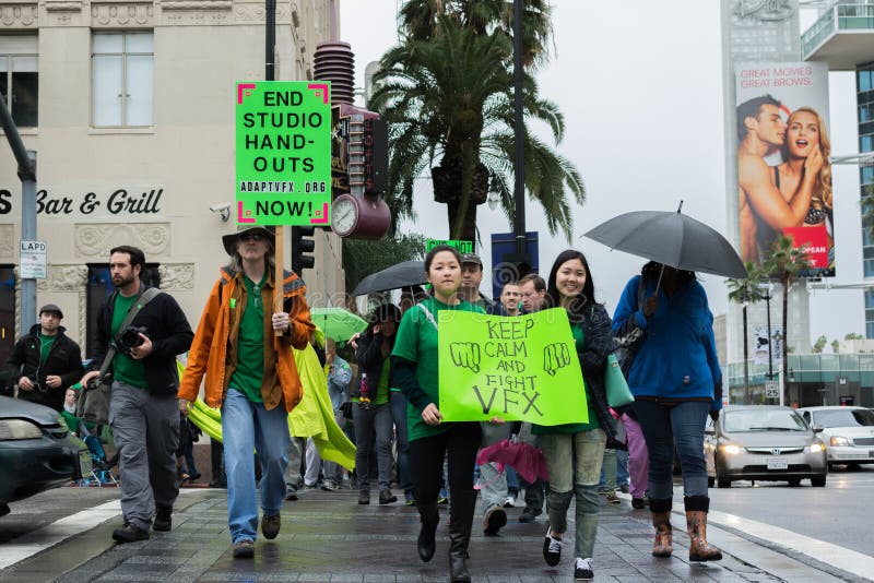 Visual Effects Artists Protest during Academy Awards Editorial Image ...
