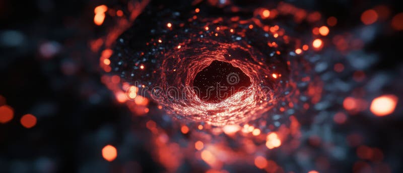 Visual Effects of a Magic Portal Opening with a Swirling Vortex on a ...